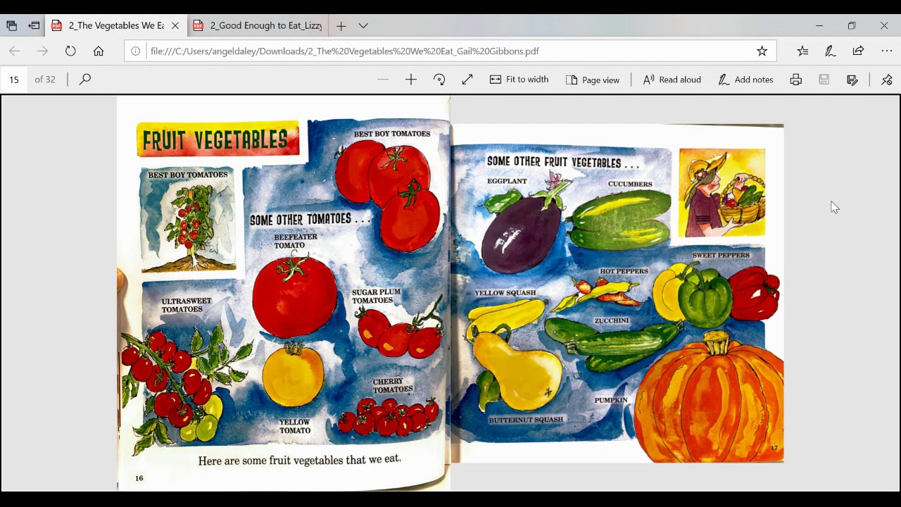 The Vegetables We Eat by Gail Gibbons - YouTube