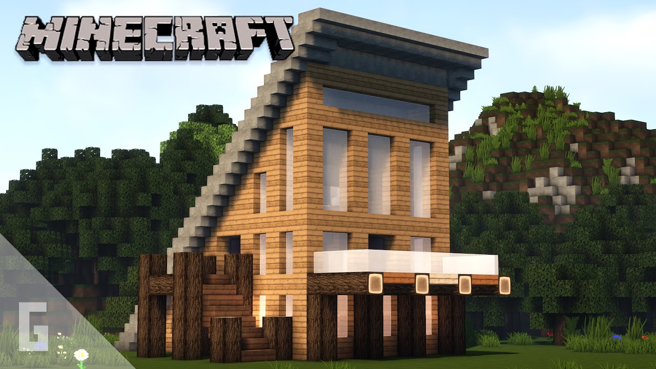Easy Modern House Build Tutorial | Minecraft - YouTube