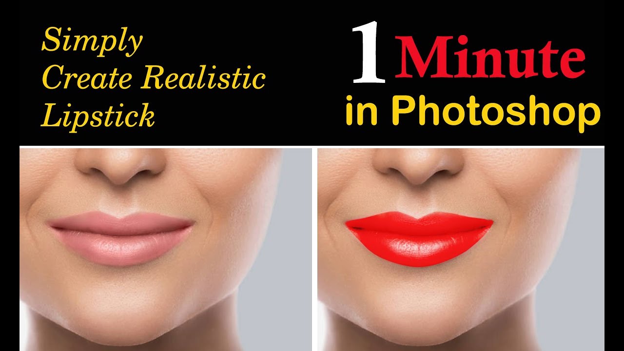Create Realistic Lipstick in Photoshop | How to make Realistic Lipstick ...