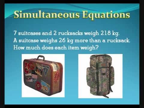 Simultaneous Equations Two - Different Sign Add - YouTube