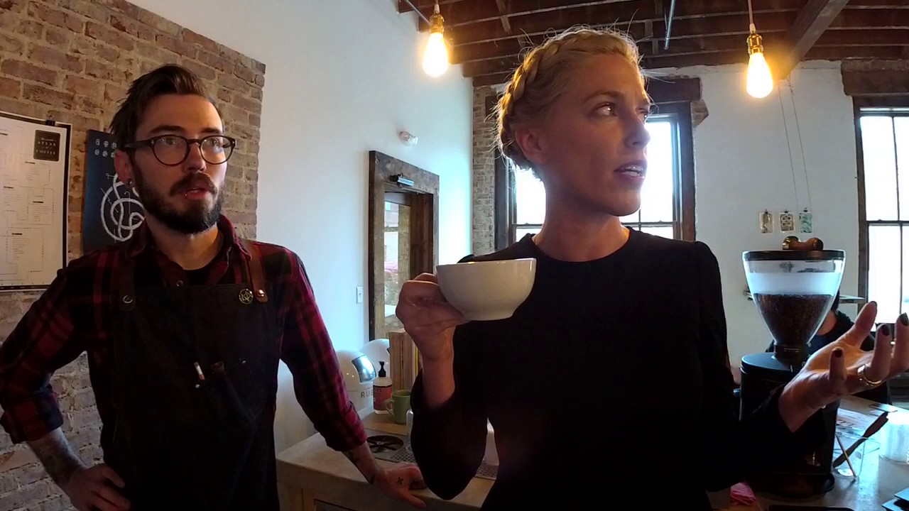 Checking out Plus Coffee in St. Elmo, to see how their coffee compares ...