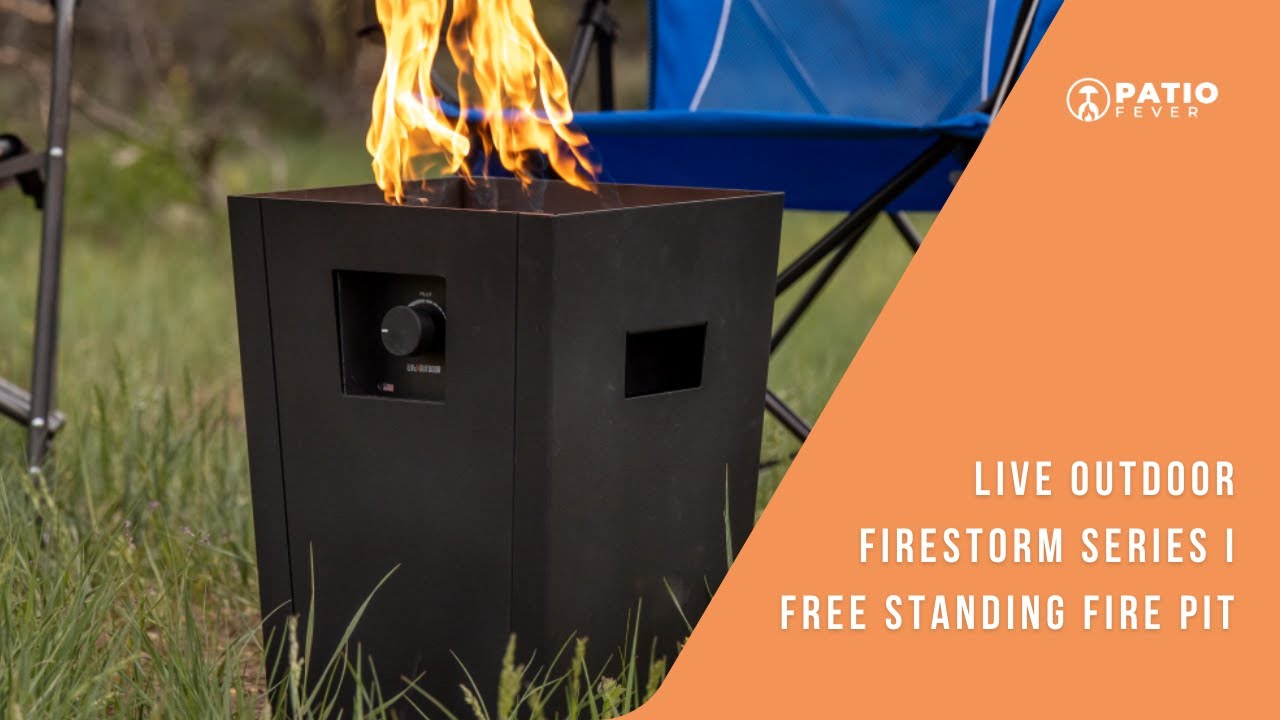 Live Outdoor Firestorm Series I Free Standing Fire Pit - YouTube