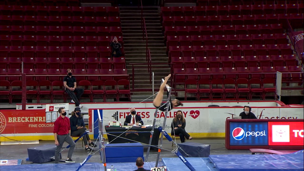 Alexandria Ruiz - Bars (9.850) - 2021 DU Gymnastics vs. Iowa State ...