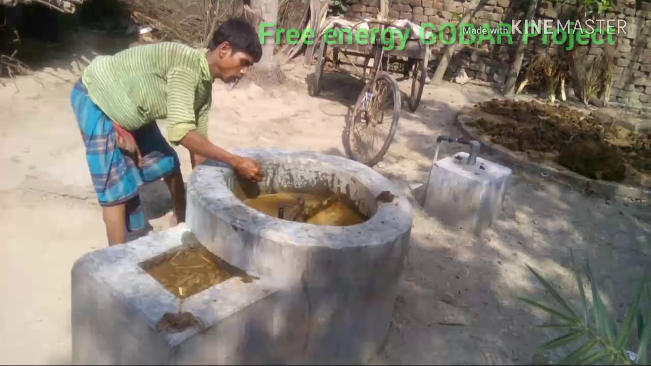 How To Make Home Made Gobar gas plant | Free energy GOBAR Project ...