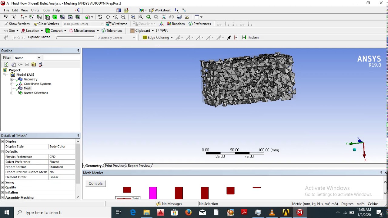 Bullet Fluent Analysis (ANSYS 19) - YouTube