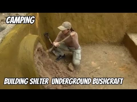 Building camping underground brick bushcraft shelter a brave beautiful ...