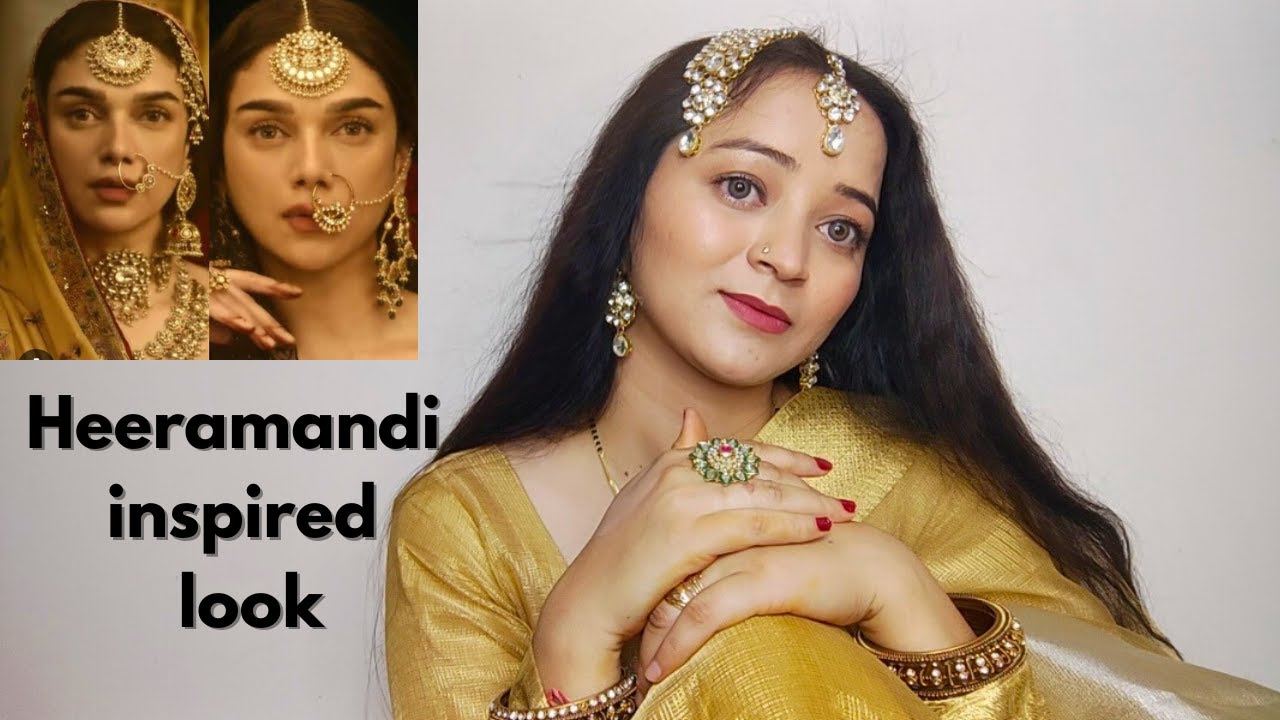 Recreating HEERAMANDI inspired look (Bibbojaan) Beginners makeup ...