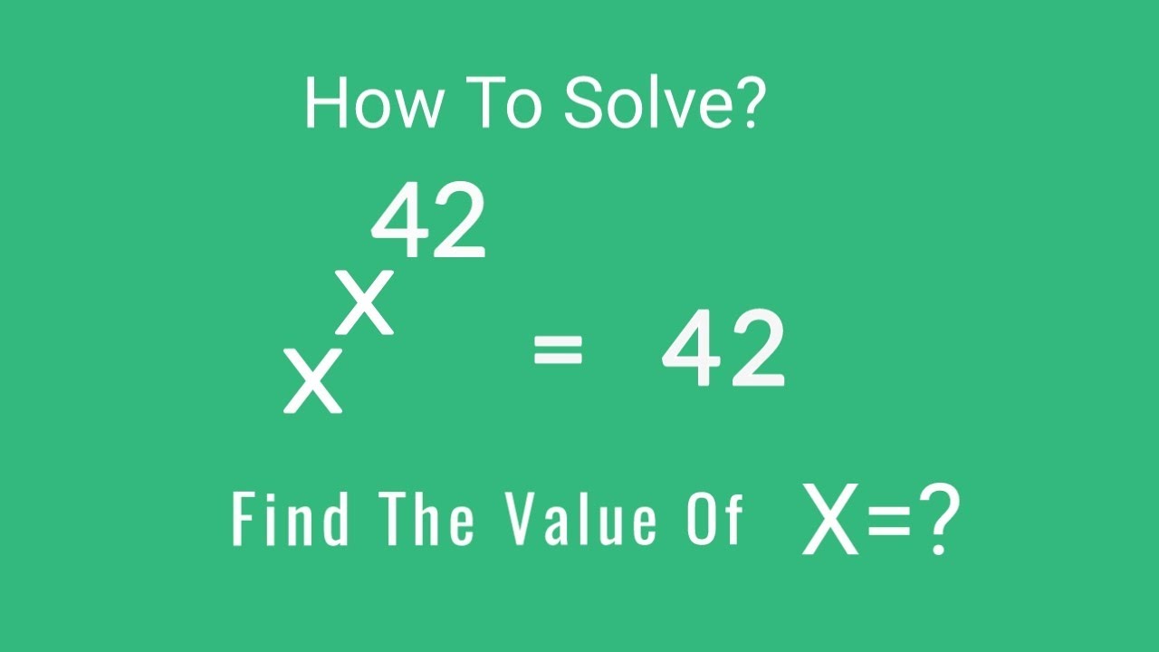 Math Algebra Problem ️ | Find the Value of X in this Equation ️ - YouTube