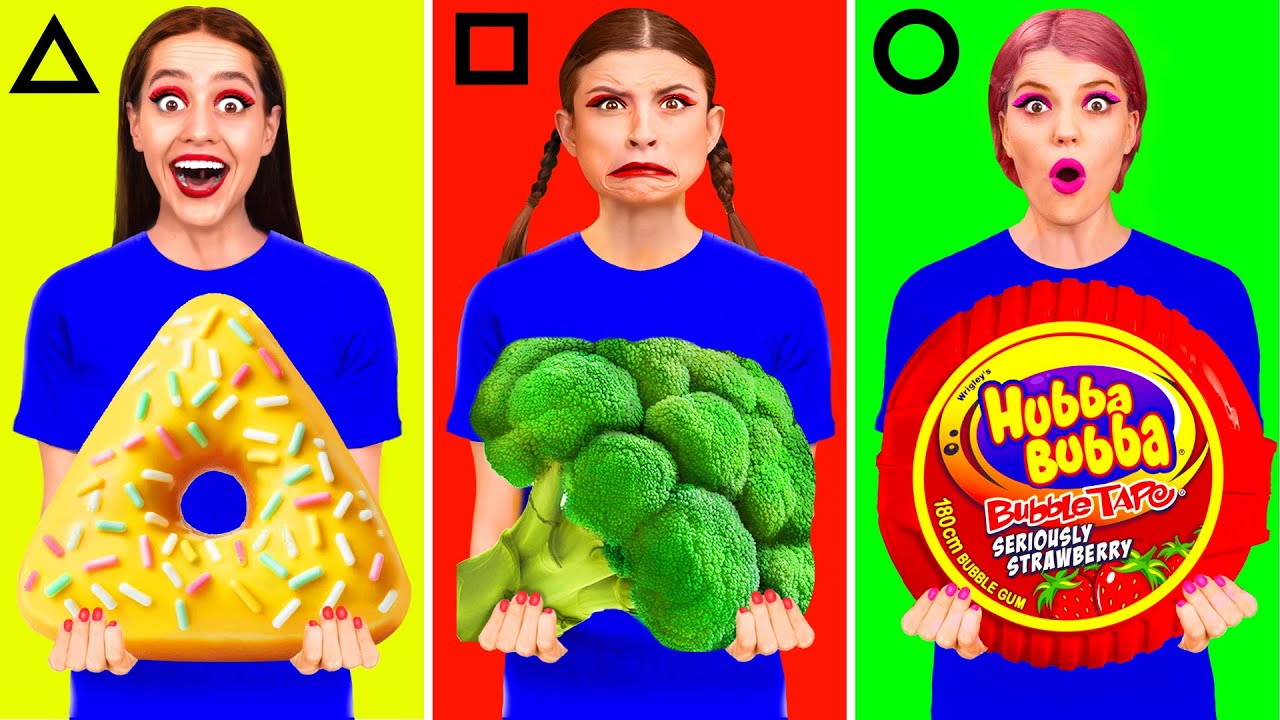 Geometric Shape Food Challenge | Edible Battle by DaZaZa Challenge ...