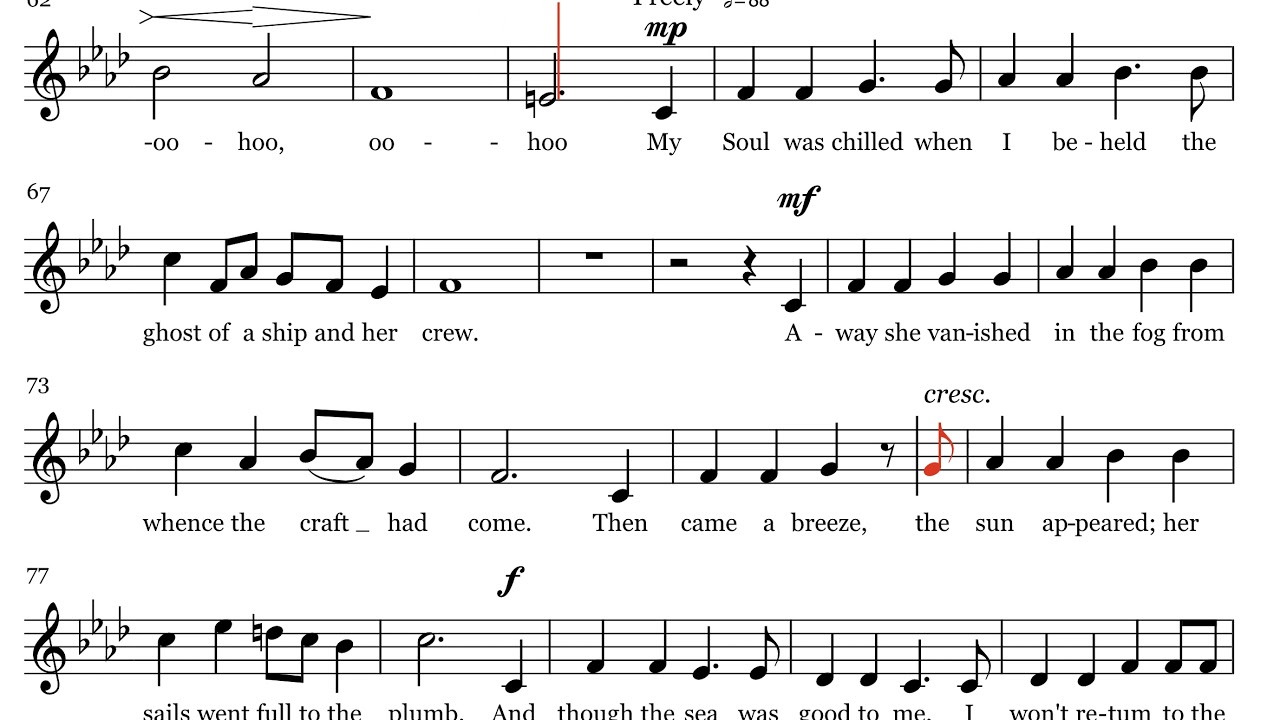 The Ghost Ship Part I Noteflight with Lyric Tracking - YouTube
