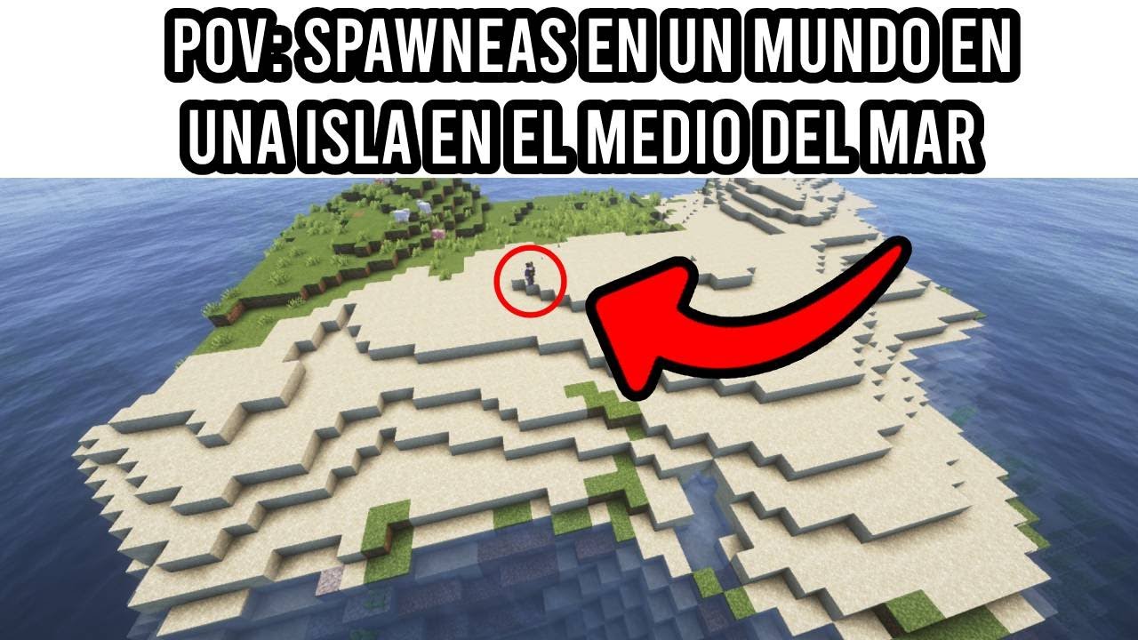 POV: Spawneas en un MUNDO DE MINECRAFT en una ISLA en medio del MAR ...