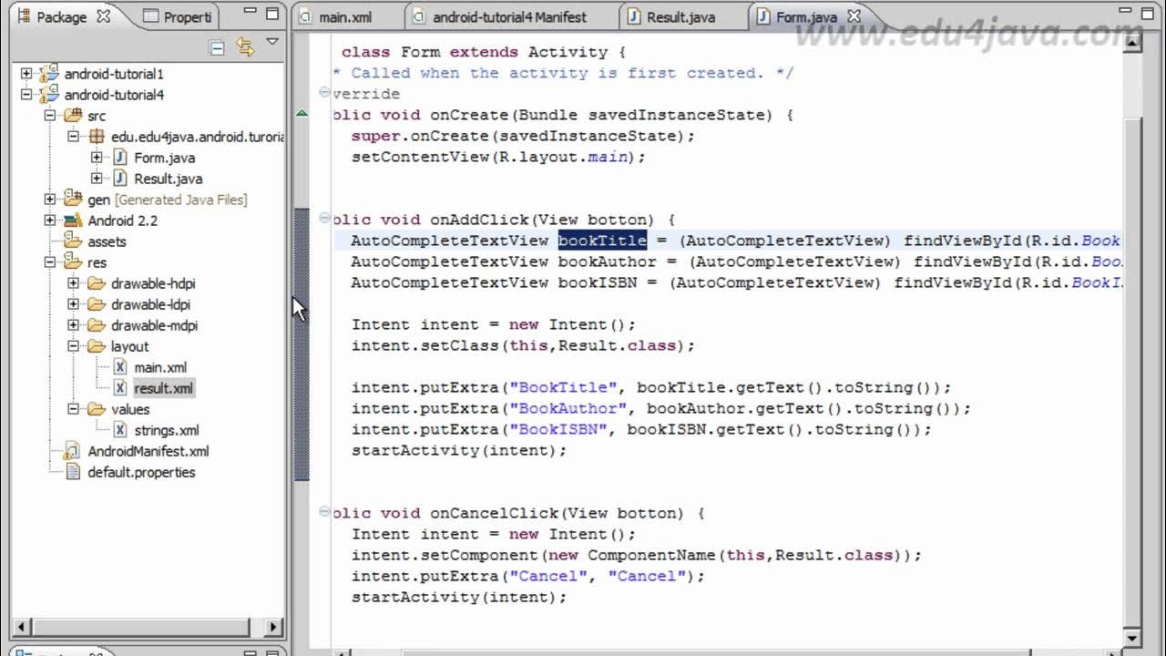 Android 5 Programming Tutorial Navigating with Intents. - YouTube