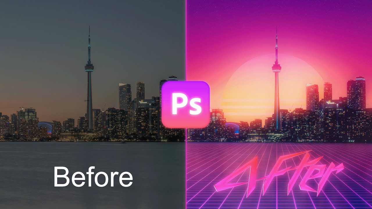 How I Edited The Vaporwave |~~aesthetic~~| Photoshop Breakdown - YouTube