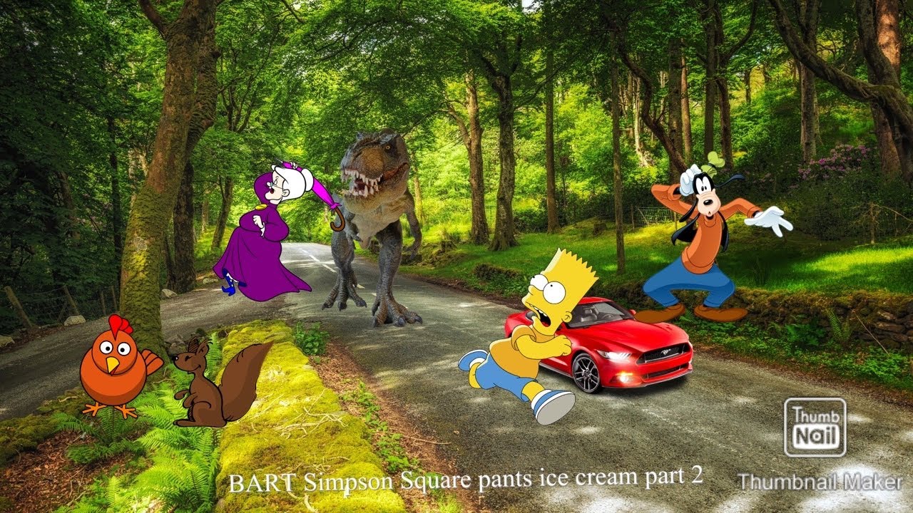 BART Simpson square pants ice cream part 2 the Chase - YouTube