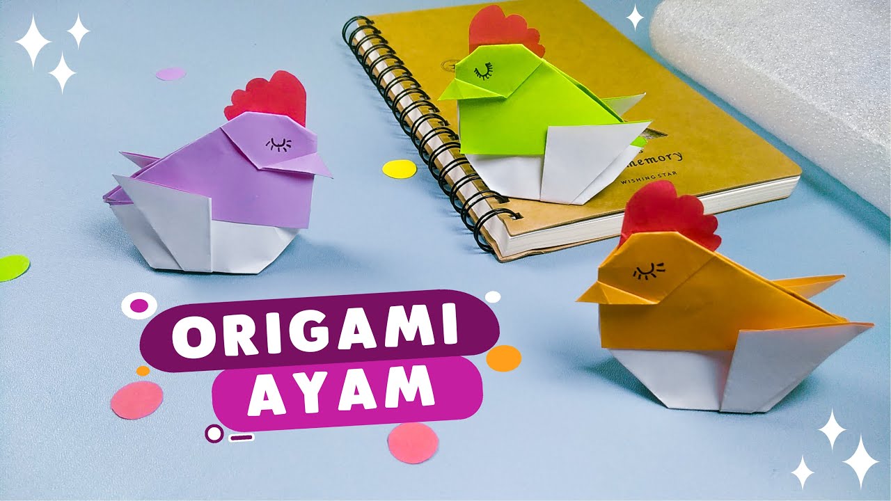 Origami Ayam | Cara Membuat Origami Kertas Ayam #1 - YouTube