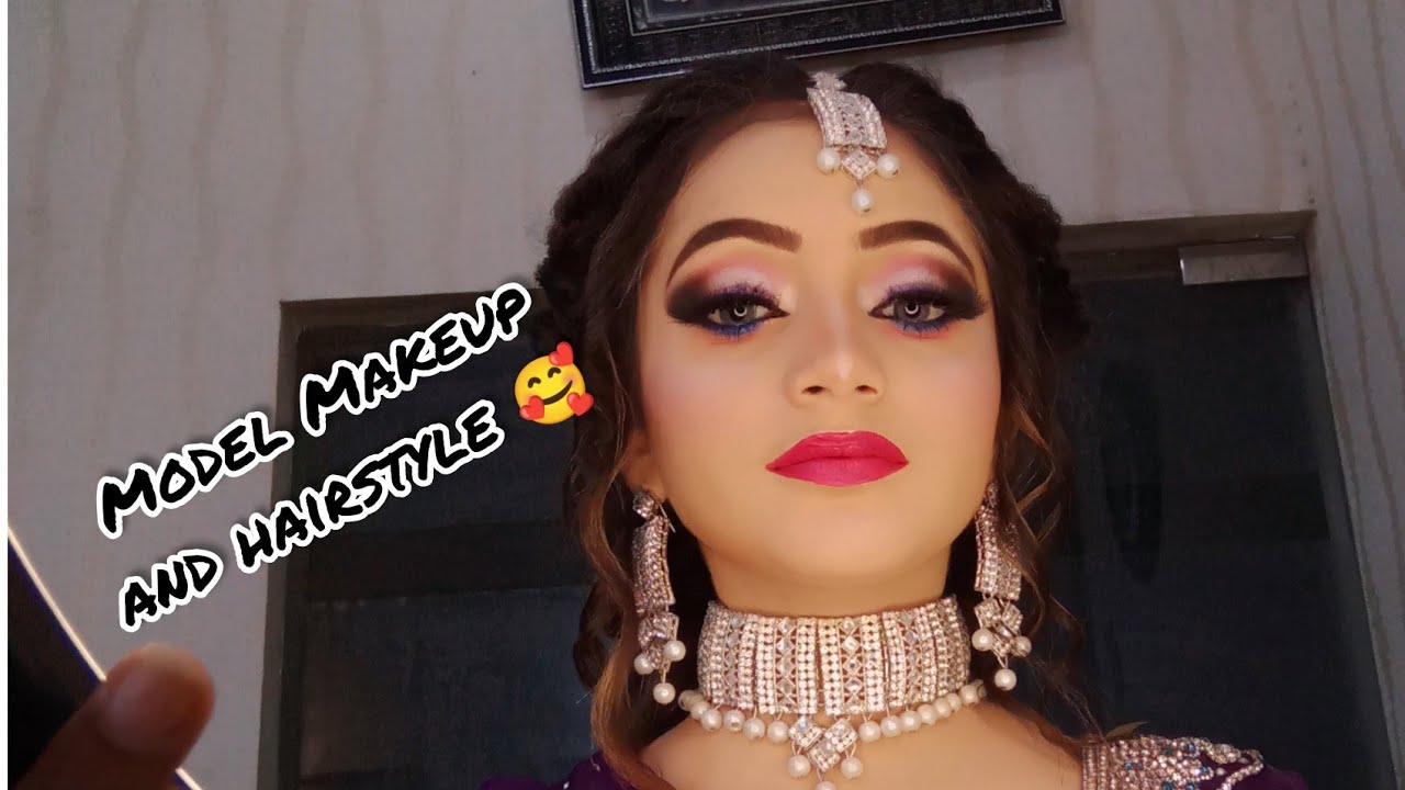 Model Makeup Tutorial 😘and Hairstyle at Narmish beauty salon🥰 - YouTube