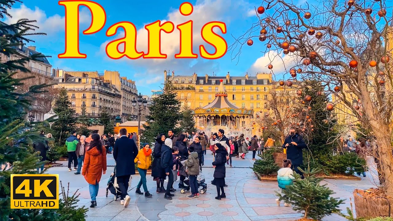 Paris, France🇫🇷 - Paris December 2022 - 4K HDR 60fps - Walking Tour ...