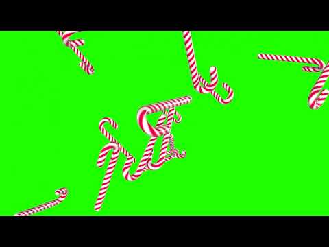 Green Screen Christmas Cane Candy falling effect Free template Sweets rain footage