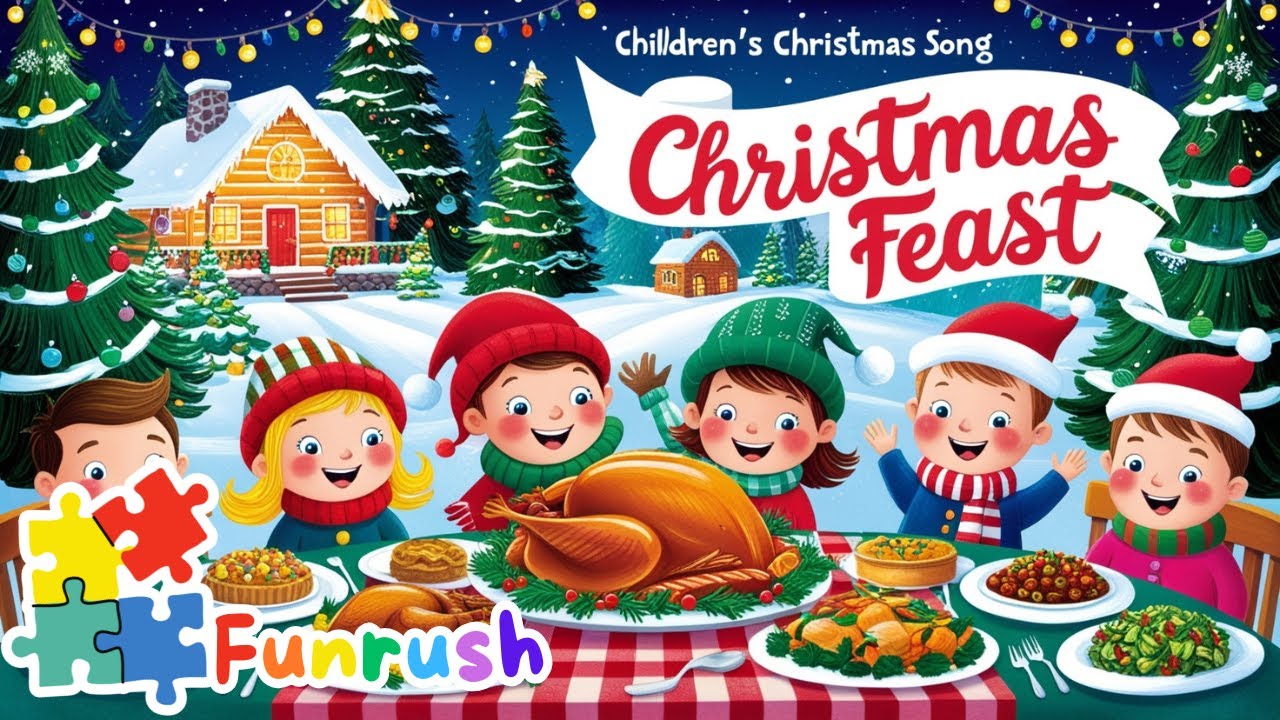 Christmas Feast Song!🎶🎅🎁 🎄| Funrush Nursery Rhymes & Kids Songs - YouTube