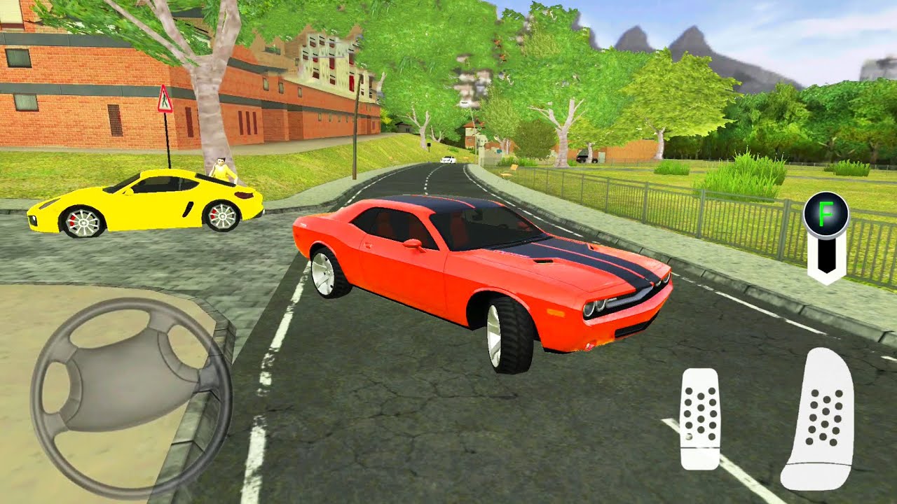 Red Muscle Car and Buses Drive - Exciting Driving Simulator #2 ...