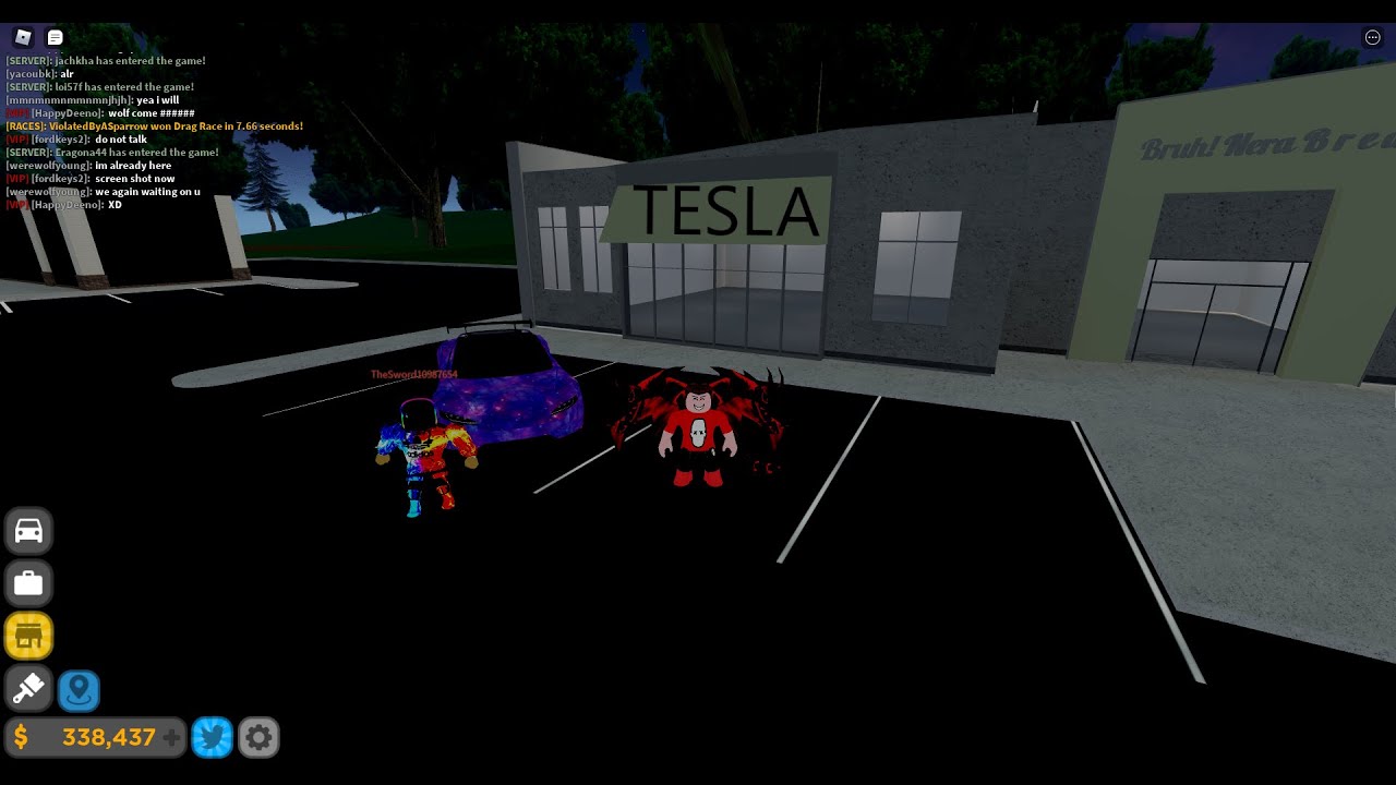 Roblox driving empire tesla roadster - YouTube