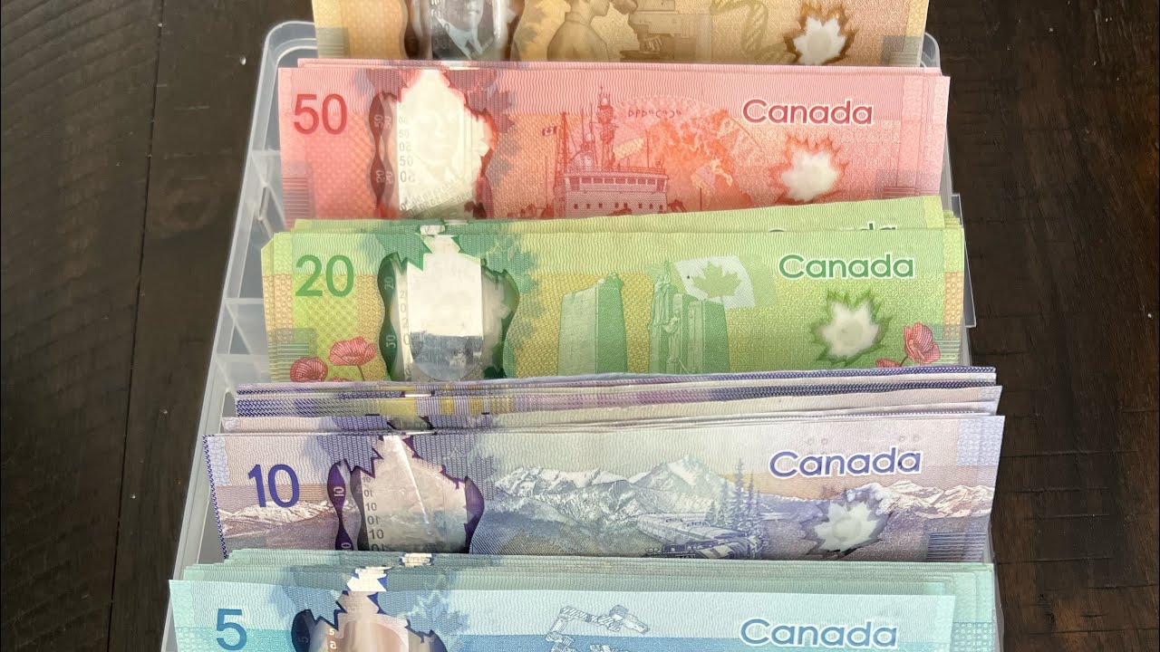 First Ever YouTube Cash Stuffing! | Canadian Currency | Almost 2,000 ...