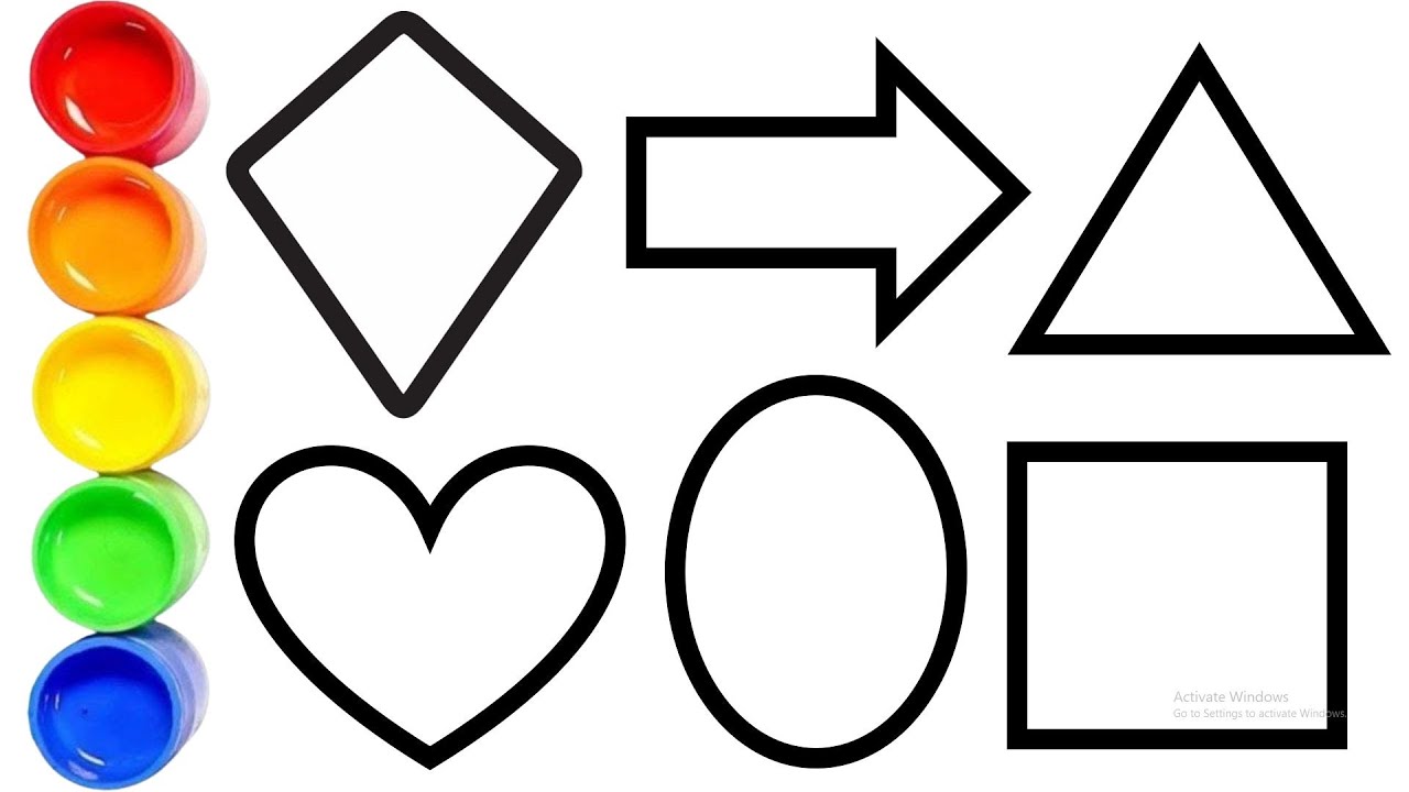 Learn Shapes drawing, 2D shapes drawing for kids & toddlers, kids ...