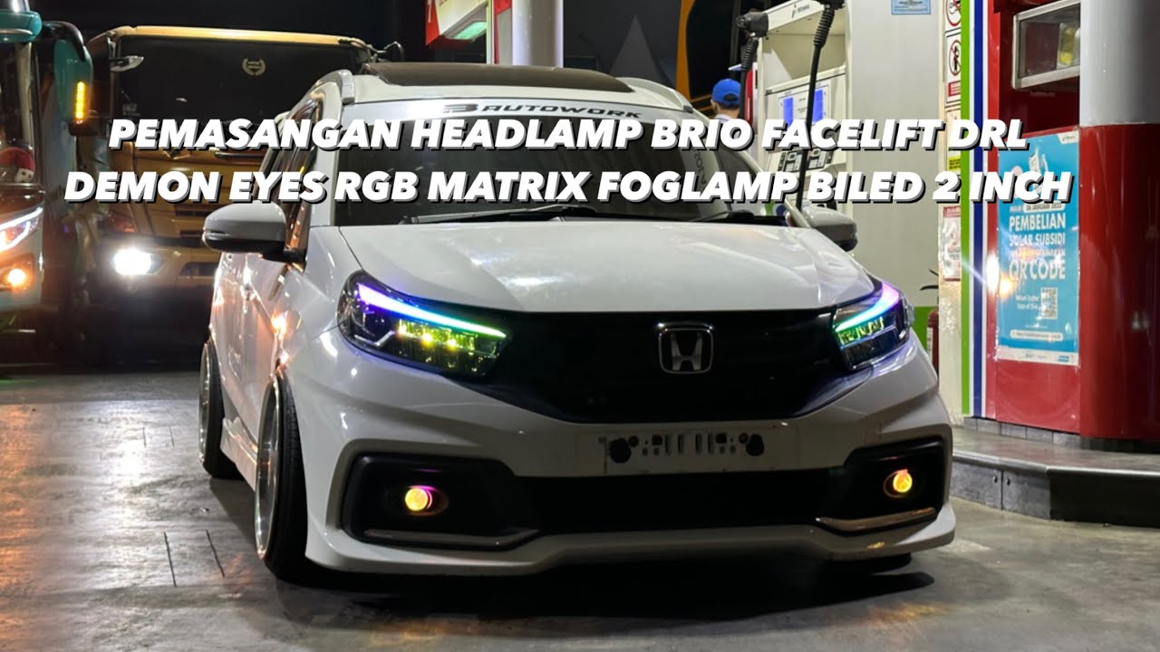 PASANG HEADLAMP HONDA BRIO FACELIFT DI HONDA MOBILIO DAN FOGLAMP 2 INCH ...