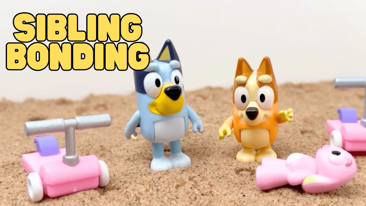 Sibling Bonding with BLUEY Toys | Finding Floppy Pretend Play Story ...