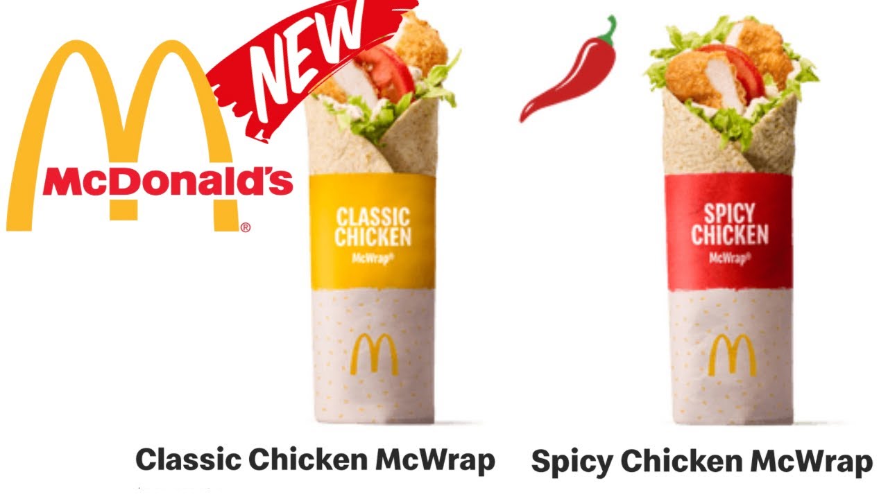 Checkout Basket McDonald’s Spicy Chicken McWrap & Classic Chicken McWrap - YouTube