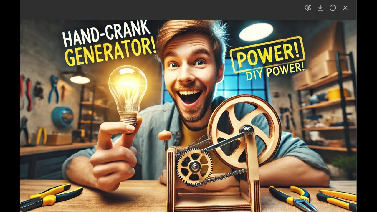Building a Hand Crank Generator from Scratch – DIY - YouTube