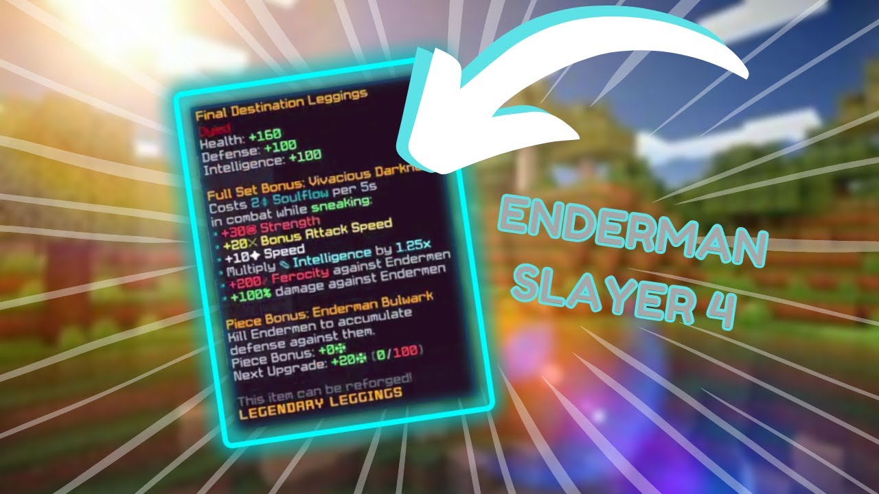 Enderman Slayer T4! (Hypixel Skyblock Ironman) - YouTube