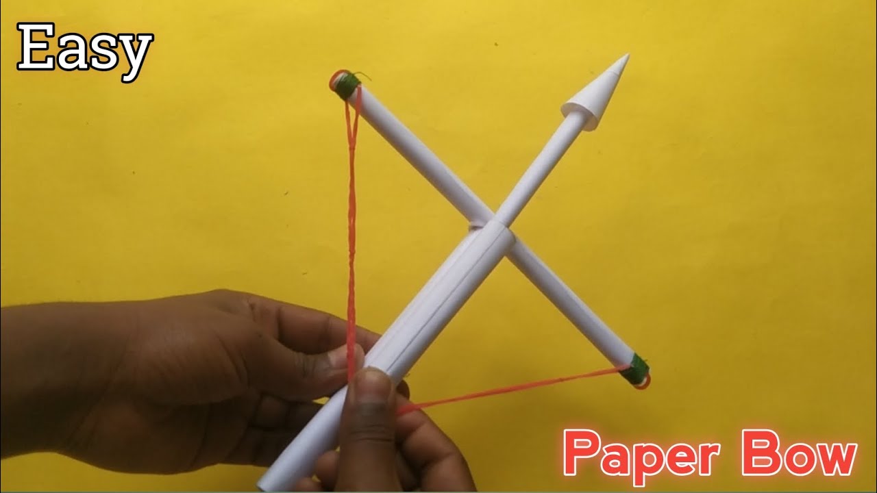 how to make paper bow and arrow easy | kaise banaen teer Dhanush ...