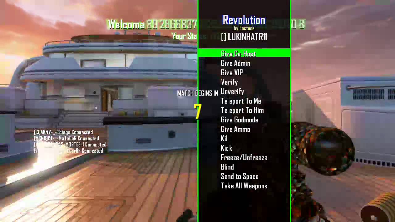 Mod menu REVOLUTION | BO2 | PS3 - YouTube