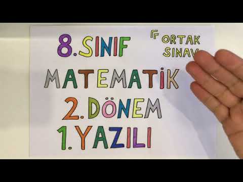 8. Sınıf Matematik 2. Dönem 1. Yazılı (Ortak Sınav)