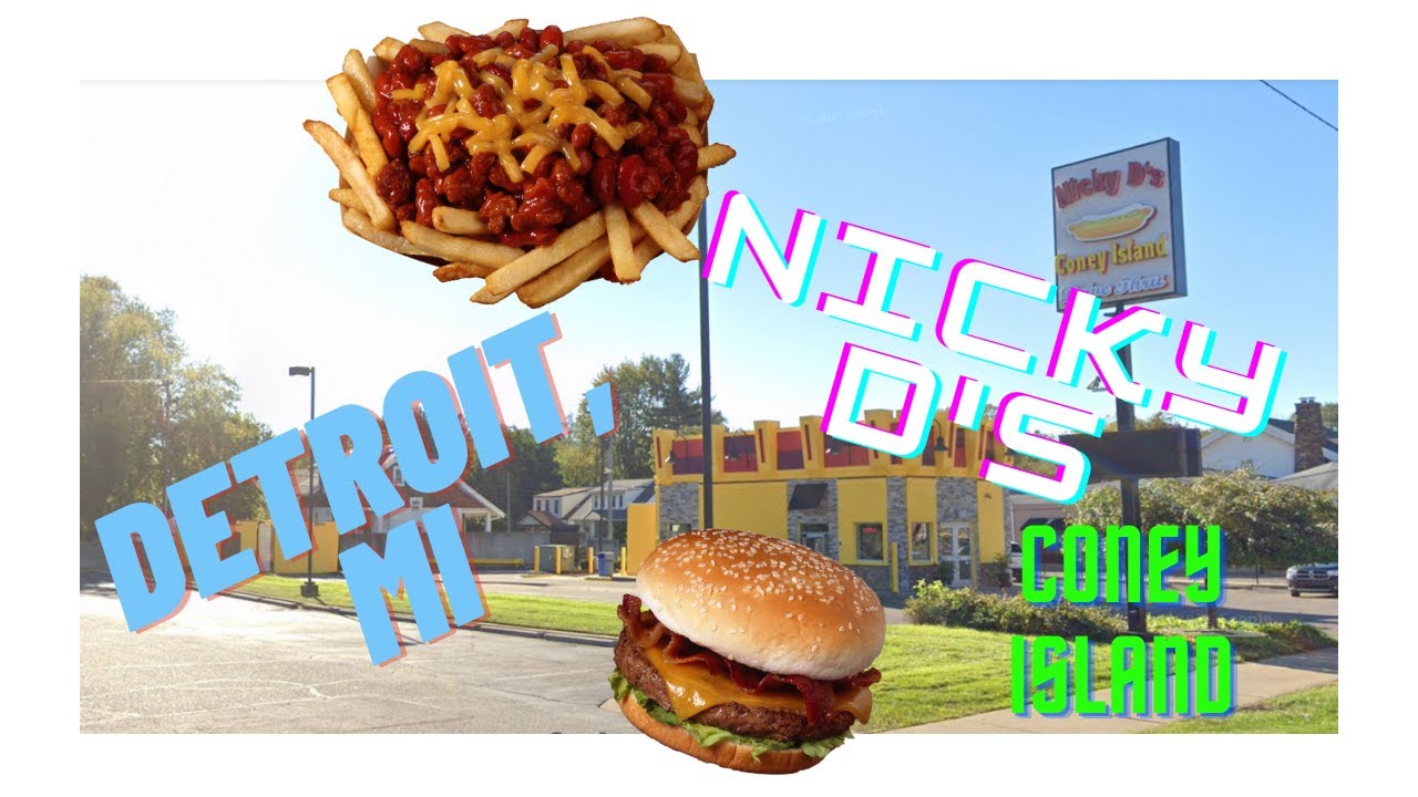 Detroit Food / Nicky D's Coney Island Detroit MI Grand River Ave - YouTube