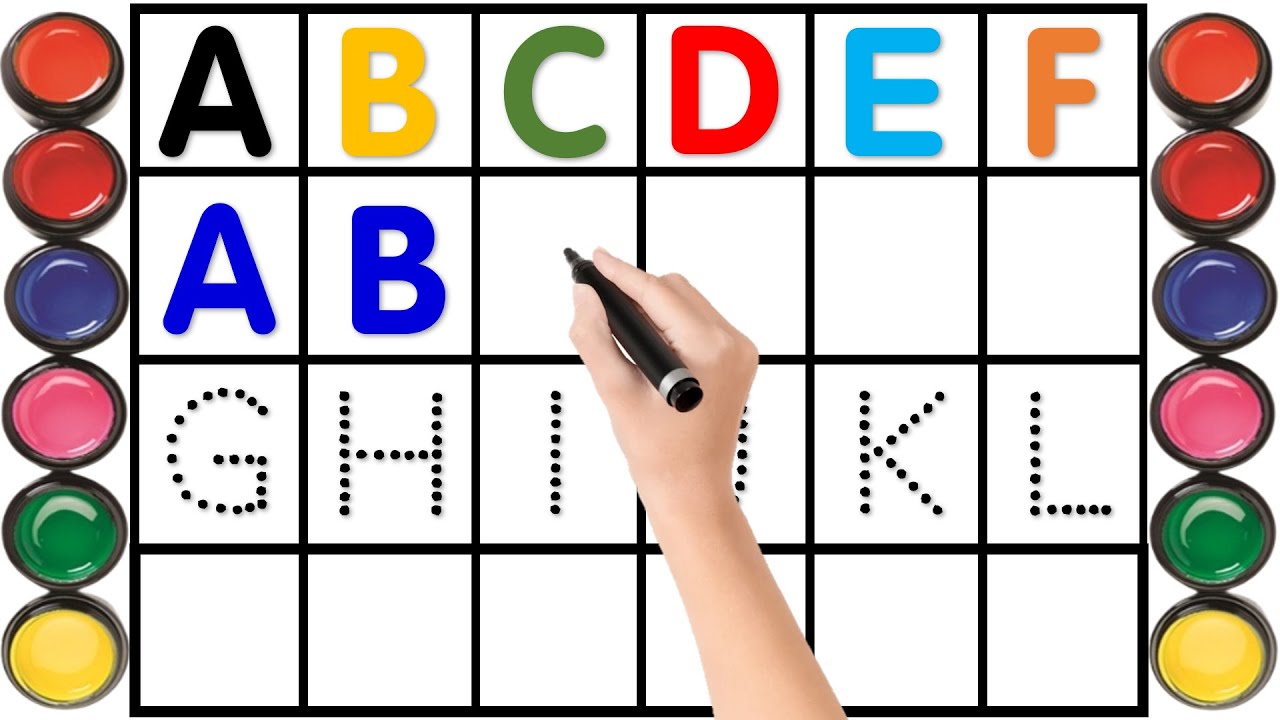 Learn ABCD, Collection for alphabet writing along the dot line for kid ...