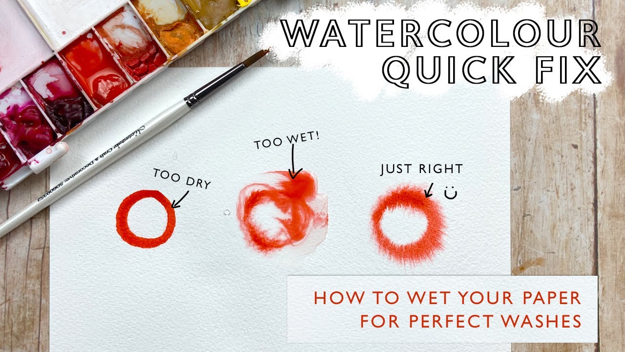 How to Wet Your Paper for Perfect Watercolour Washes - YouTube