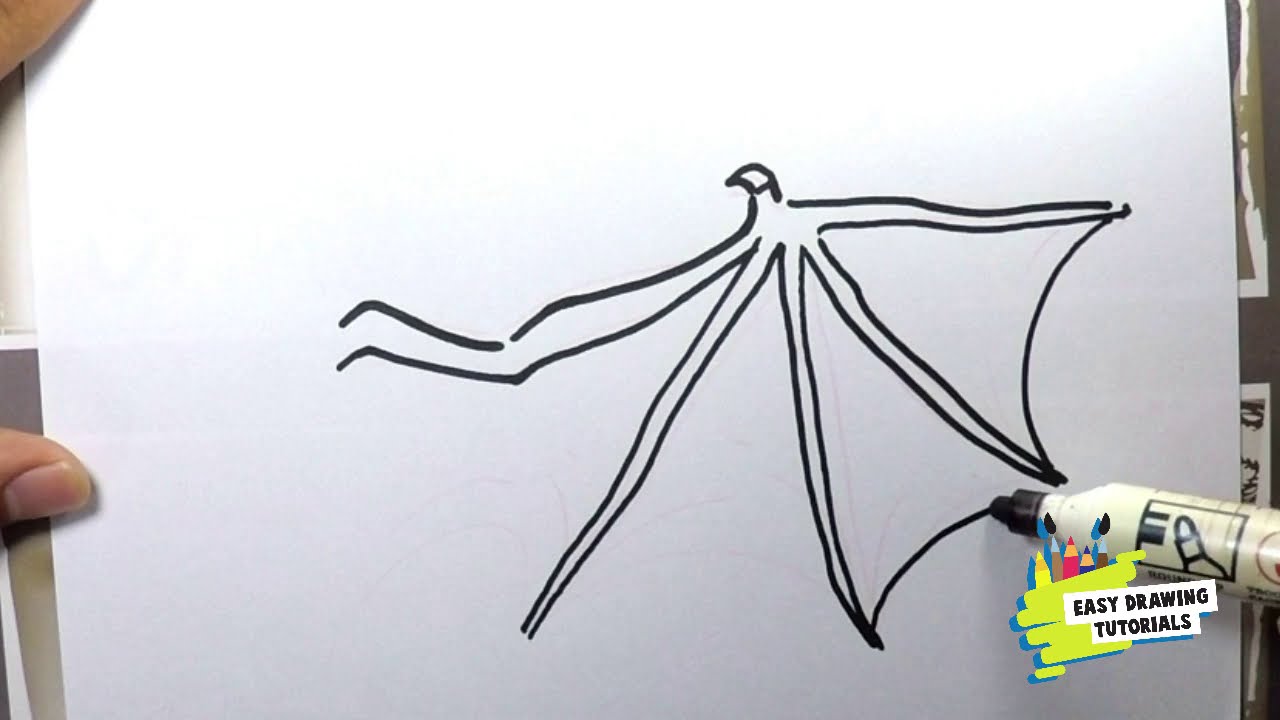How to Draw Dragon wings - YouTube
