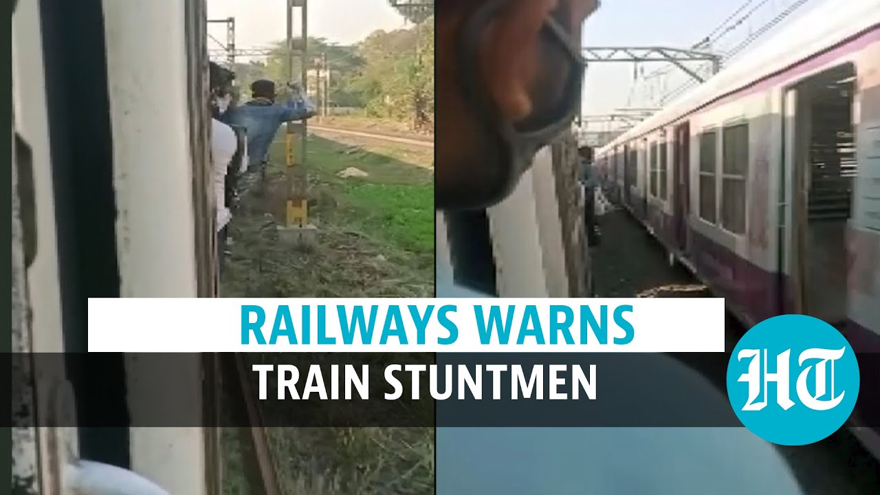 Another train stunt video on Mumbai local surfaces; Railways issues ...
