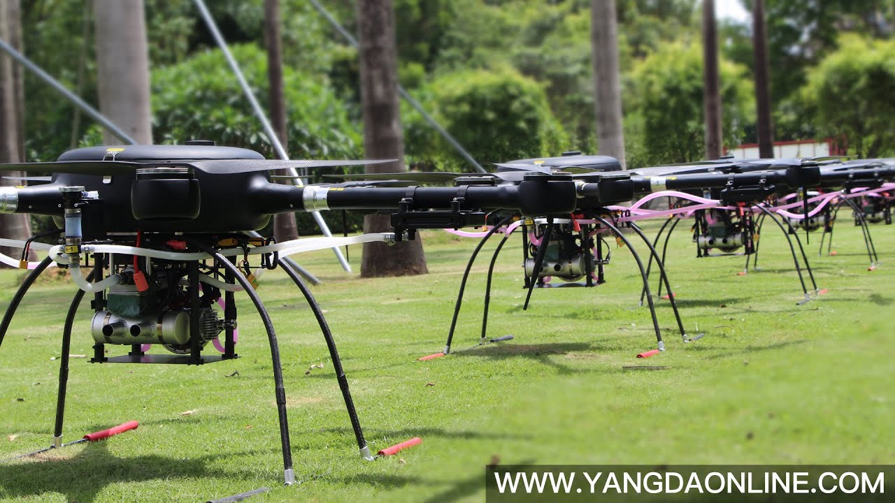 YD6-1600L hybrid drone fleet - YouTube