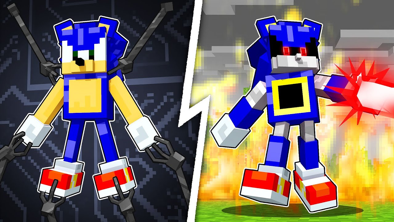 MINECRAFT MAS FIZ O SONIC VIRAR O METAL SONIC! - YouTube