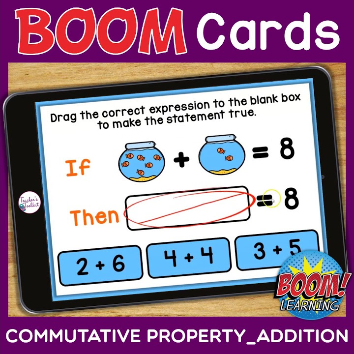 Distance Learning Math Games | Commutative Property of Addition BOOM ...