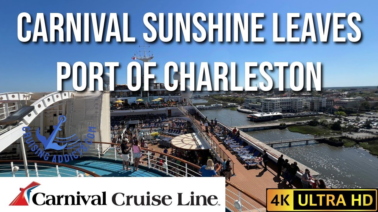 Cruise Ports - Carnival Sunshine Leaving the Port of Charleston for a 5 ...