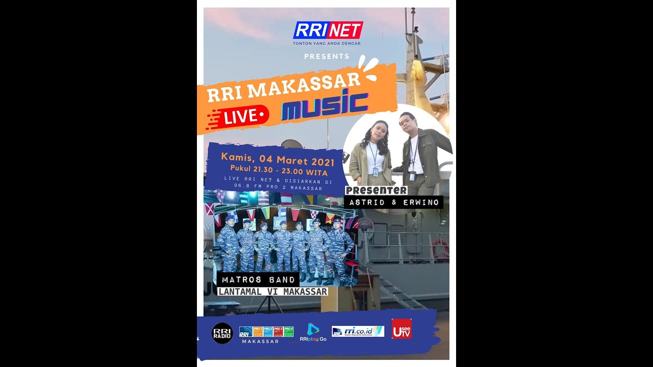 RRI LIVE MUSIC - MATROS BAND - 4 MARET 2021 - RRI MAKASSAR - YouTube