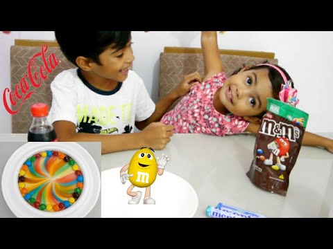 Arco-íris com M&M de chocolate - MENTOS com COCA-COLA. - YouTube