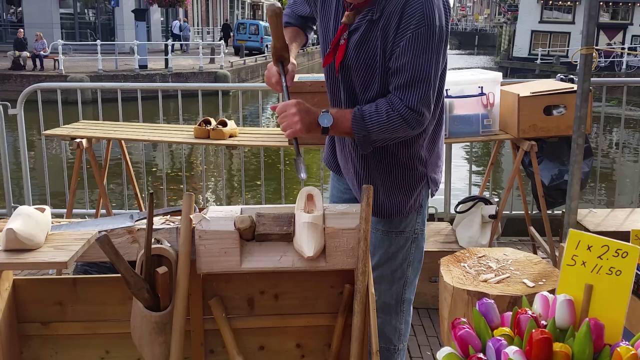 The Art of Clog making demonstrated at the Cheese Market in Alkmaar ...
