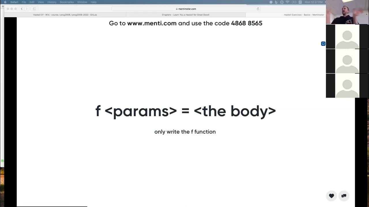 PROG2006: Haskel exercises - YouTube