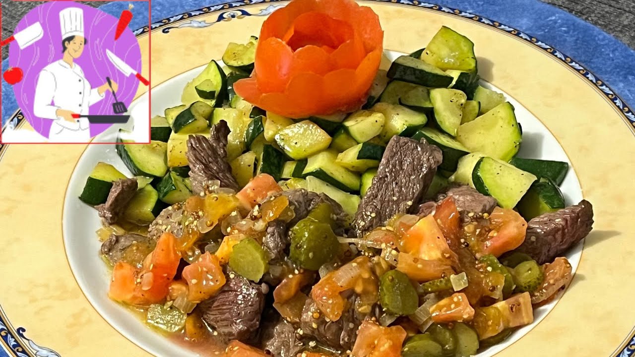 Recette Facile d'émincé de Bœuf Sauce Charcutière - YouTube