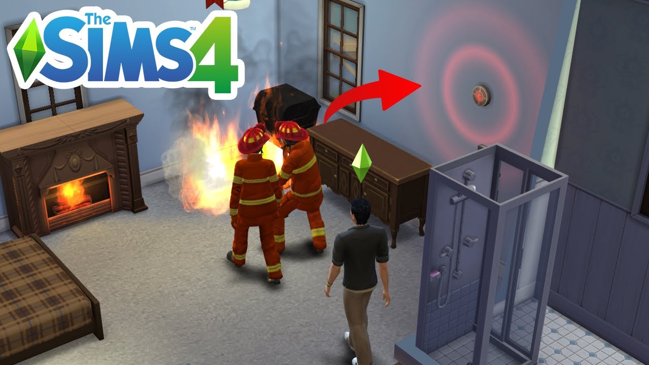 How To Extinguish Fire Using Smoke Alarm - The Sims 4 - YouTube